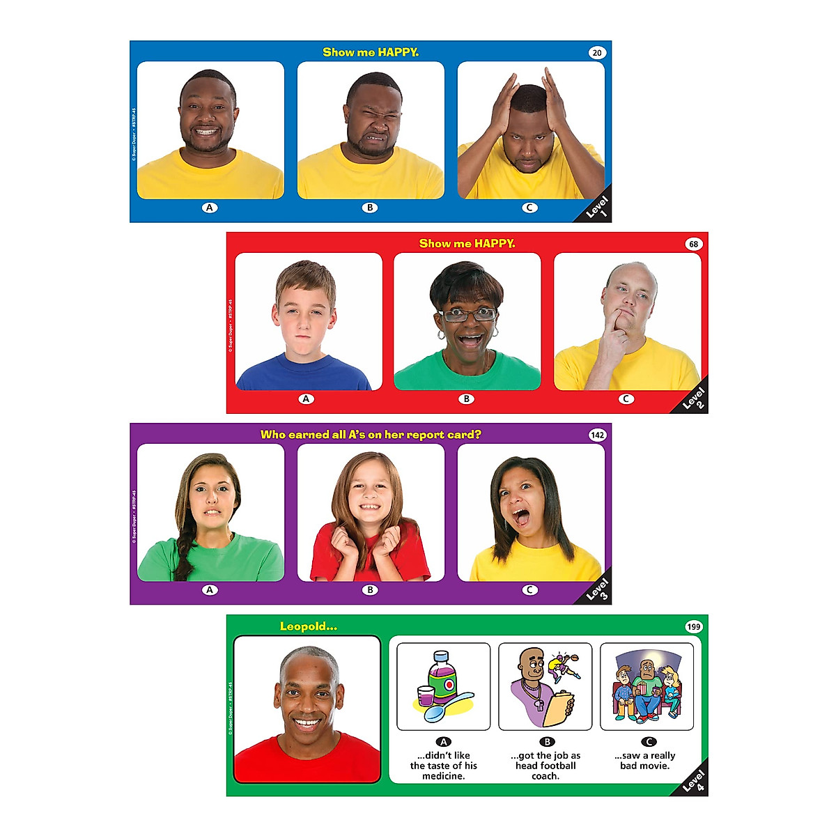 Super Duper Publications | Emotions Skill Strips® Photo Flash Cards | Educational Learning Resource for Children