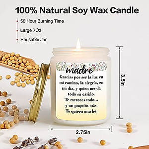 Regalos para Mamá,Spanish Mom Scented Candles,Regalos De Cumpleaños para Mamá De Hija Hijo, Regalos De Navidad para Mamá, Regalos De Acción De Gracias para Mamá, Regalos para El Día De La Madre
