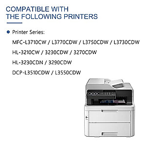 ALUMUINK Compatible TN227 TN-227 Toner Cartridge Replacement for Brother MFC-L3710CW L3770CDW L3750CDW HL-3210CW 3290CDW DCP-L3550CDW Printer (2 Black, 1 Cyan, 1 Magenta, 1 Yellow, 5 Pack)