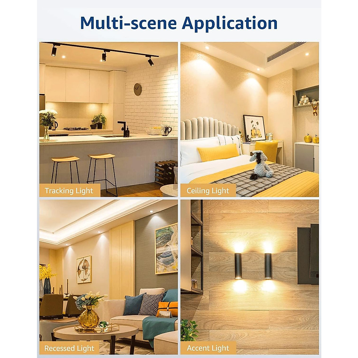 RAGFOZ Mr16 Halogen Bulb 50W, 6Pcs 50W 12V Halogen Light Bulbs 2 pin, GU5.3 Track Light Bulbs for Landscape Lights, Track Lights, Fiber Optics, Desk Lamps, Dimmable, 2700K Warm White