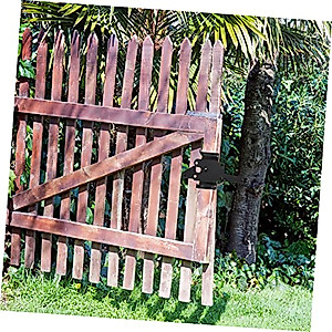 YARNOW Fence Door Hinge Outdoor Playpen Door Closer Hinge Hinges Outdoor Gate Hardware Gate Latches for Metal Heavy Duty Post Gate Closer Gate Hinges for Wooden Fences Heavy Duty Black