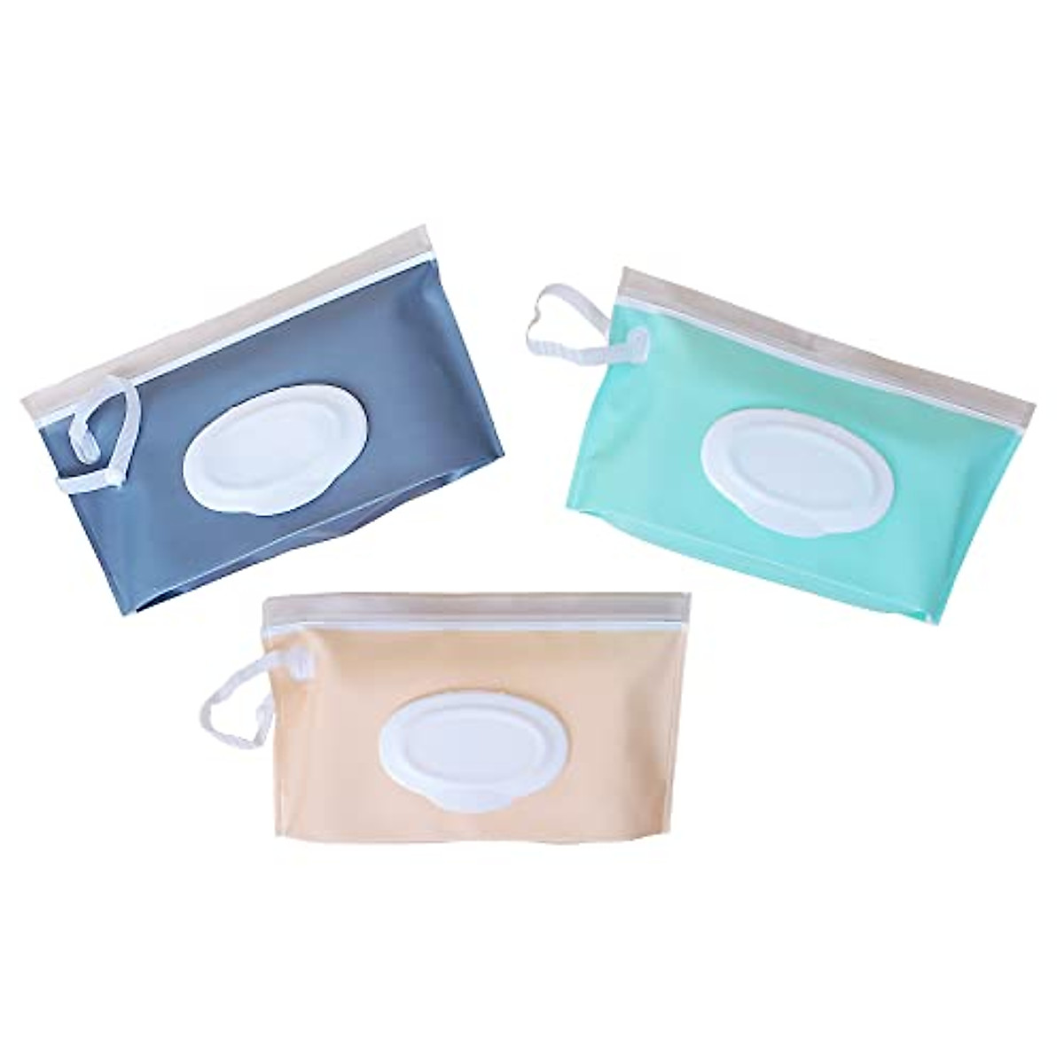 Baby Wipe Case Travel Holder | Keeps Wipes Moist | Set of 3 Wet Wipes Holders Cases | Portable Travel On The Go Refillable Dispenser Container, by purifyou