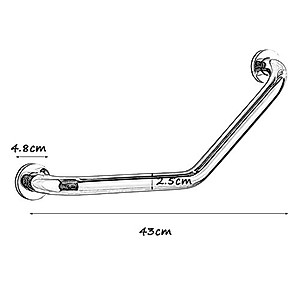 CRODY Bath Wall Attachment Handrails Grab Bar Rails Bathtub Handrail Shower Handgrip Safety Handle, Balance Armrests for Disabled, The Elderly, Pregnant Women, Wall-Mounted Towel Rack