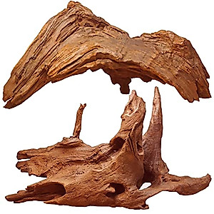 Hiwzitar Natural Large Coral Driftwood for Aquarium Decor, 10-15 Inch Length Branches for Fish Tank Reptile Decorations 2 PCS