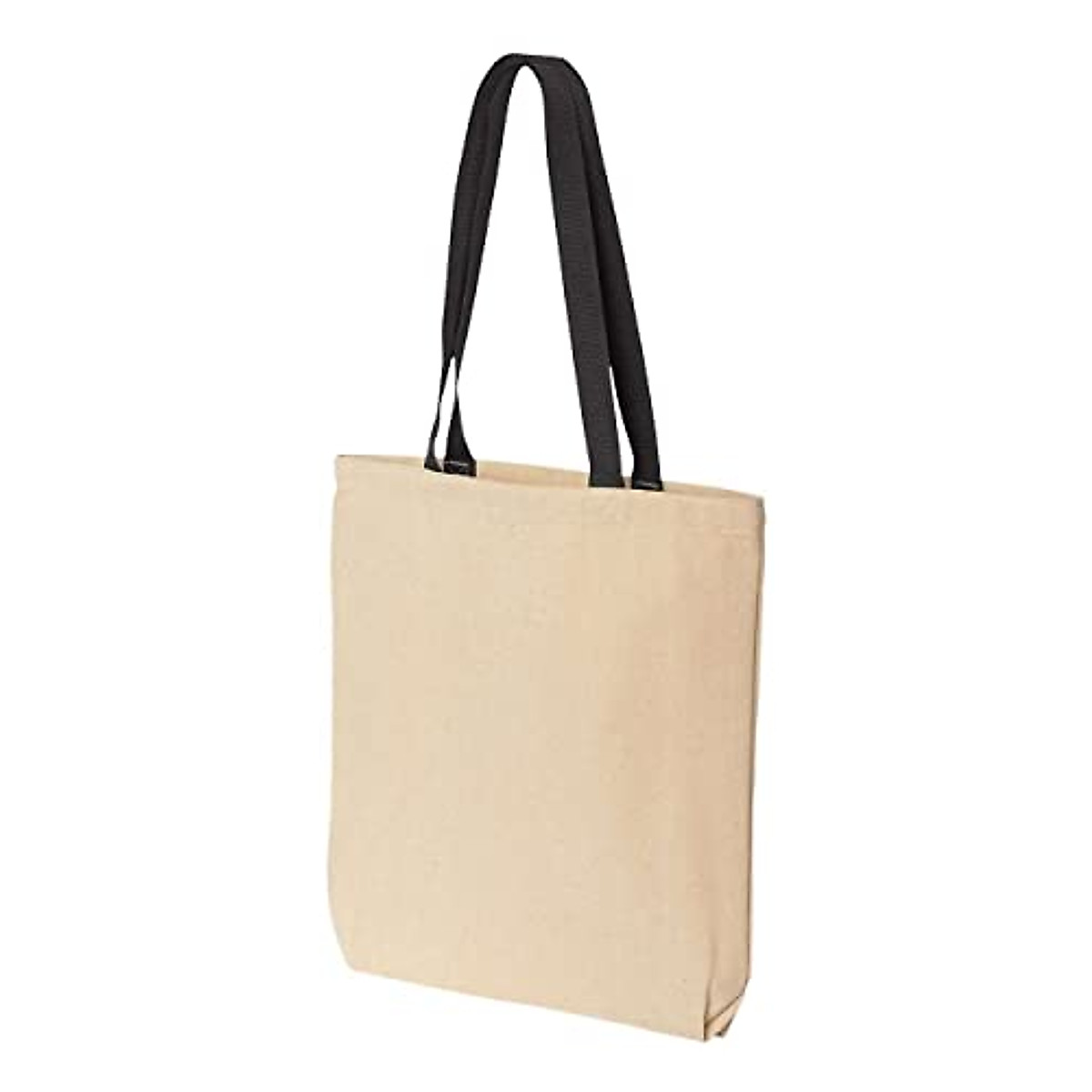 shop4ever Black Jack O' Lantern Pumpkin Face Halloween Trick or Treat Cotton Canvas Tote Reusable Shopping Bag Black HANDLE 1