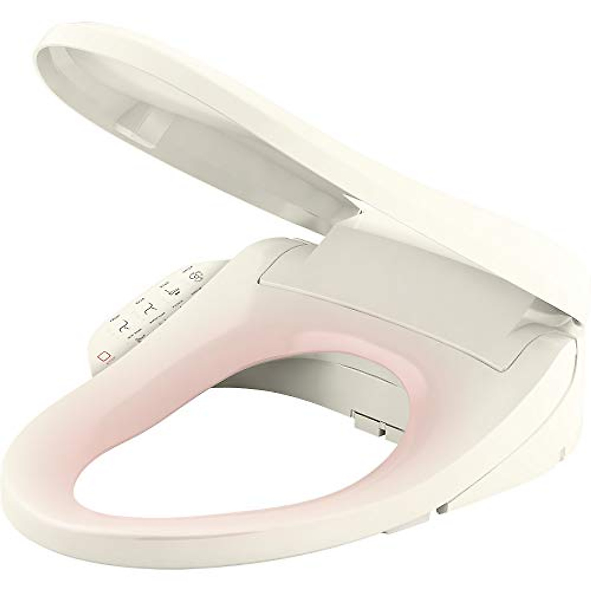 KOHLER 8298-0 PureWash E590 Elongated Bidet Toilet Seat, Heated Bidet, Bidets for Existing Toilets, Nightlight, Self-Cleaning Nozzle, Biscuit