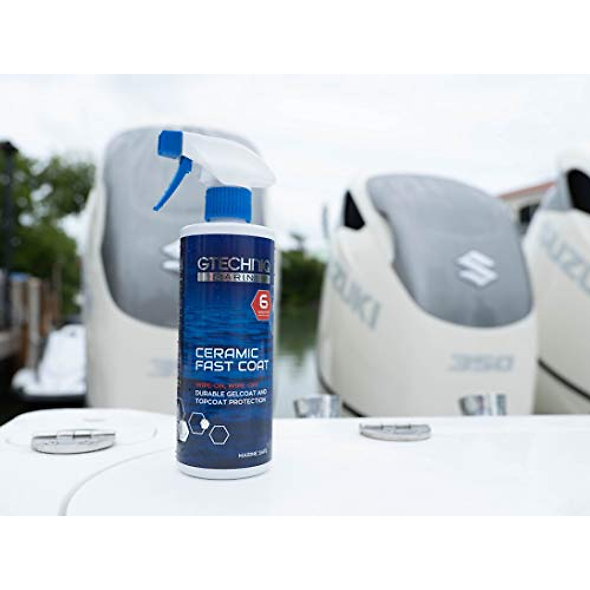 Gtechniq - Marine Ceramic Fast Coat - Repels Dirt and Water and Provides Up to 6 Months of Protection; High-Gloss, UV Resistant, Protect from Oxidation, 100% Optically Clear (500 milliliters)