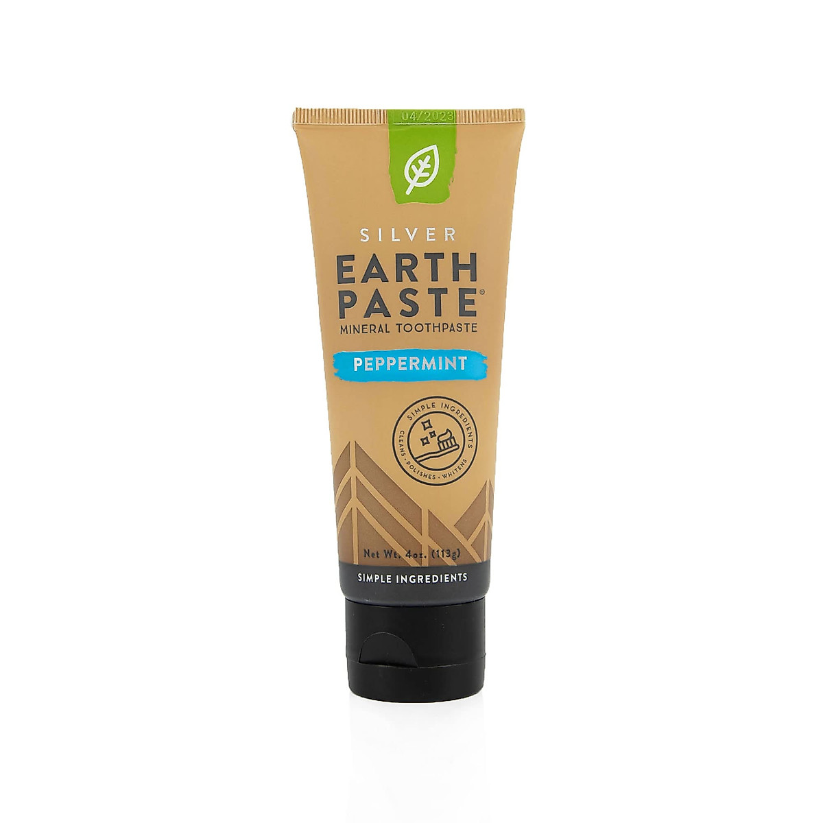 Redmond Earthpaste - Natural Non-Flouride Toothpaste, Peppermint, 4 Ounce Tube (1 Pack)