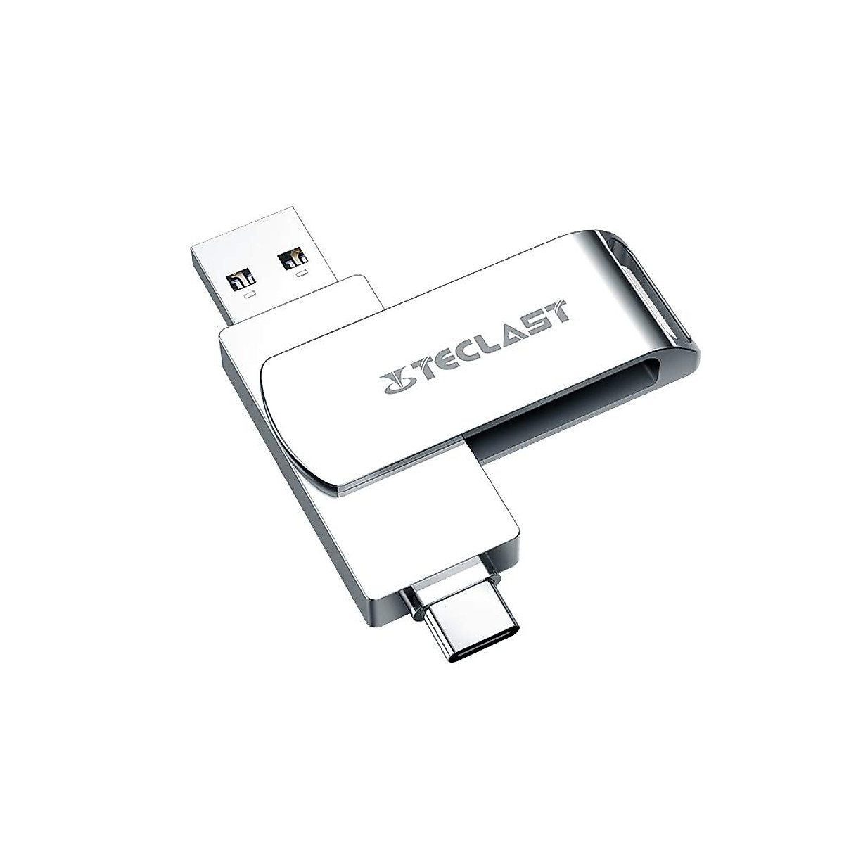 TECLAST 64GB Type-C USB3.0 Flash Drive Thin Metal U-Disk High Speed Rotated Design