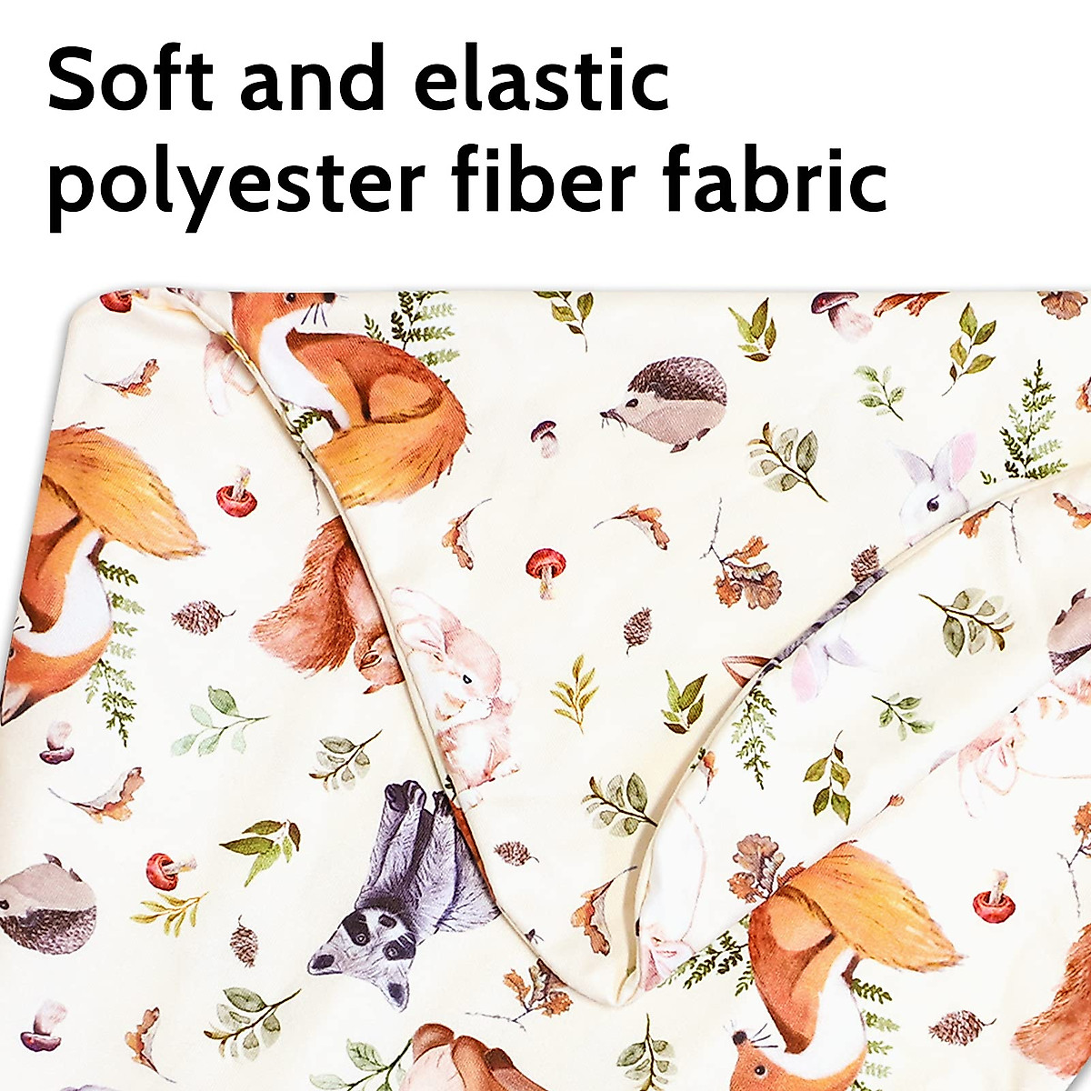 Jundetye Nursing Pillow Cover and Baby Lounger Cover for Girls Boys, Soft Comfortable Stretchy Removable Slipcover, Watercolor Animal