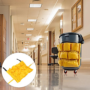 Amosfun Trash Can Tool Bag Commercial Products Supply Garbage Bin Mounted Cleaning Tools Bag for Organizing Spray Bottles Paper Towels Gloves Scrub Brush