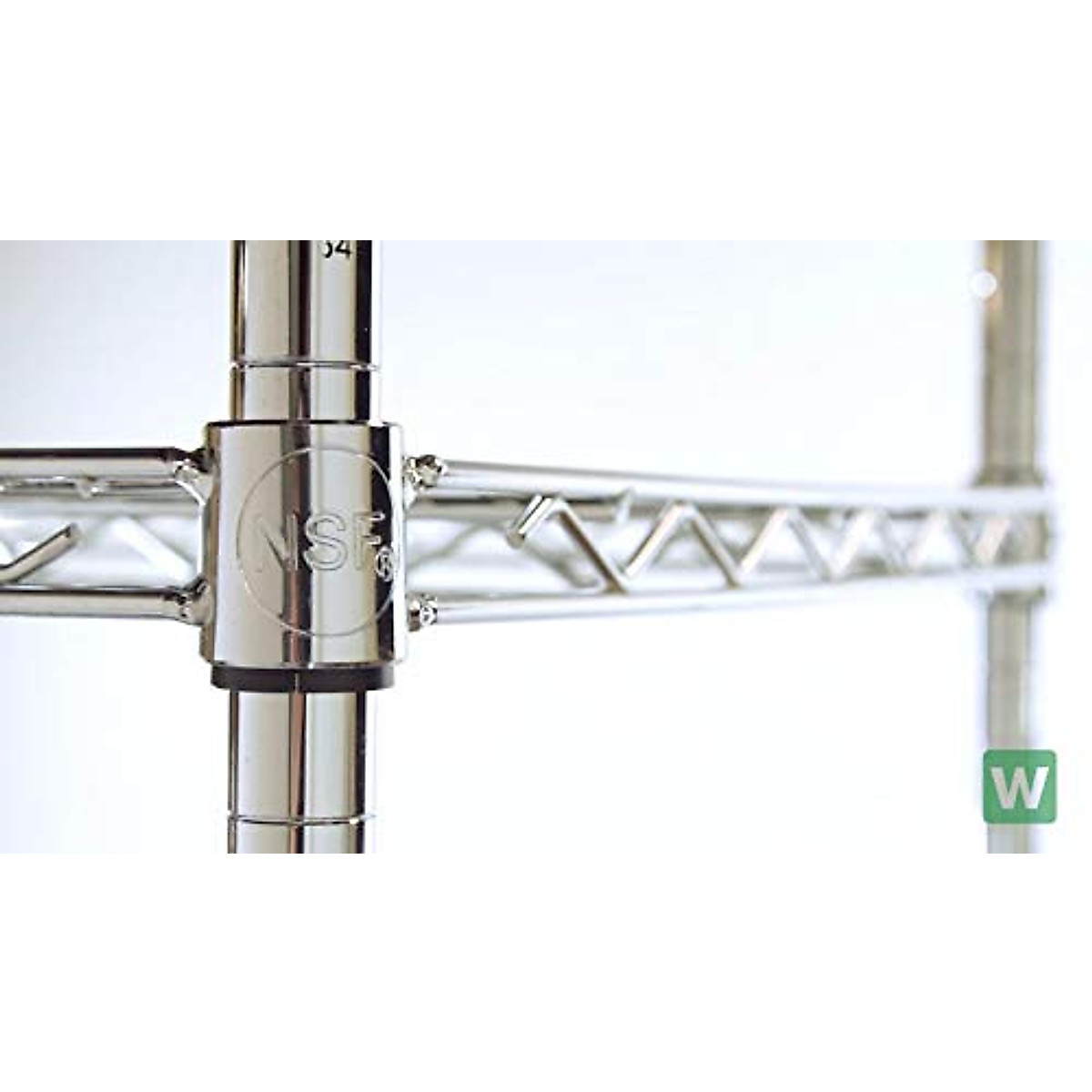 Commercial Chrome Wire Shelving Posts 86" - 4 Posts