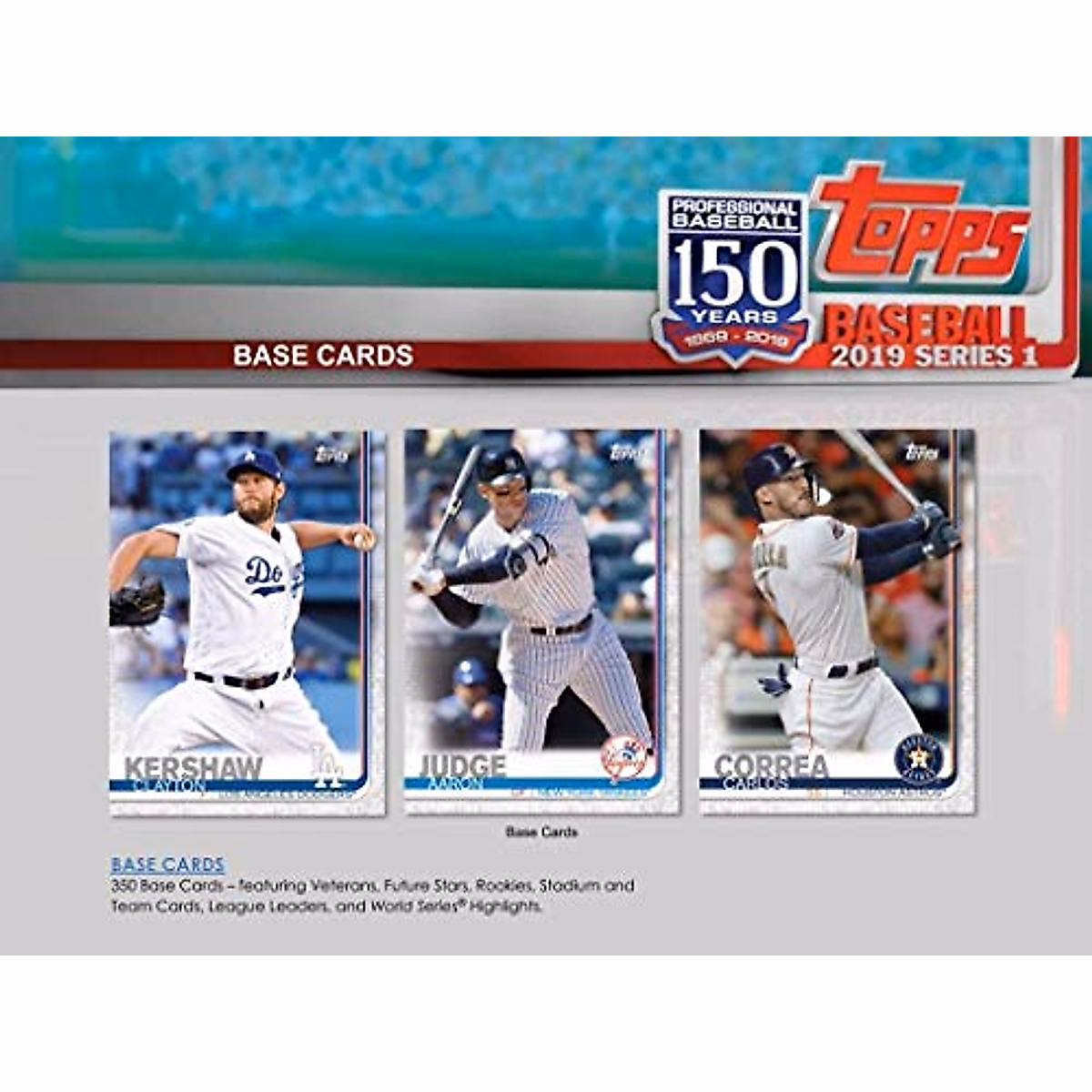 Hanger Box 2019 Topps Baseball Factory Sealed Series One with 67 Cards per Box Possible Autographs Rookies Game Used Relic Cards and More