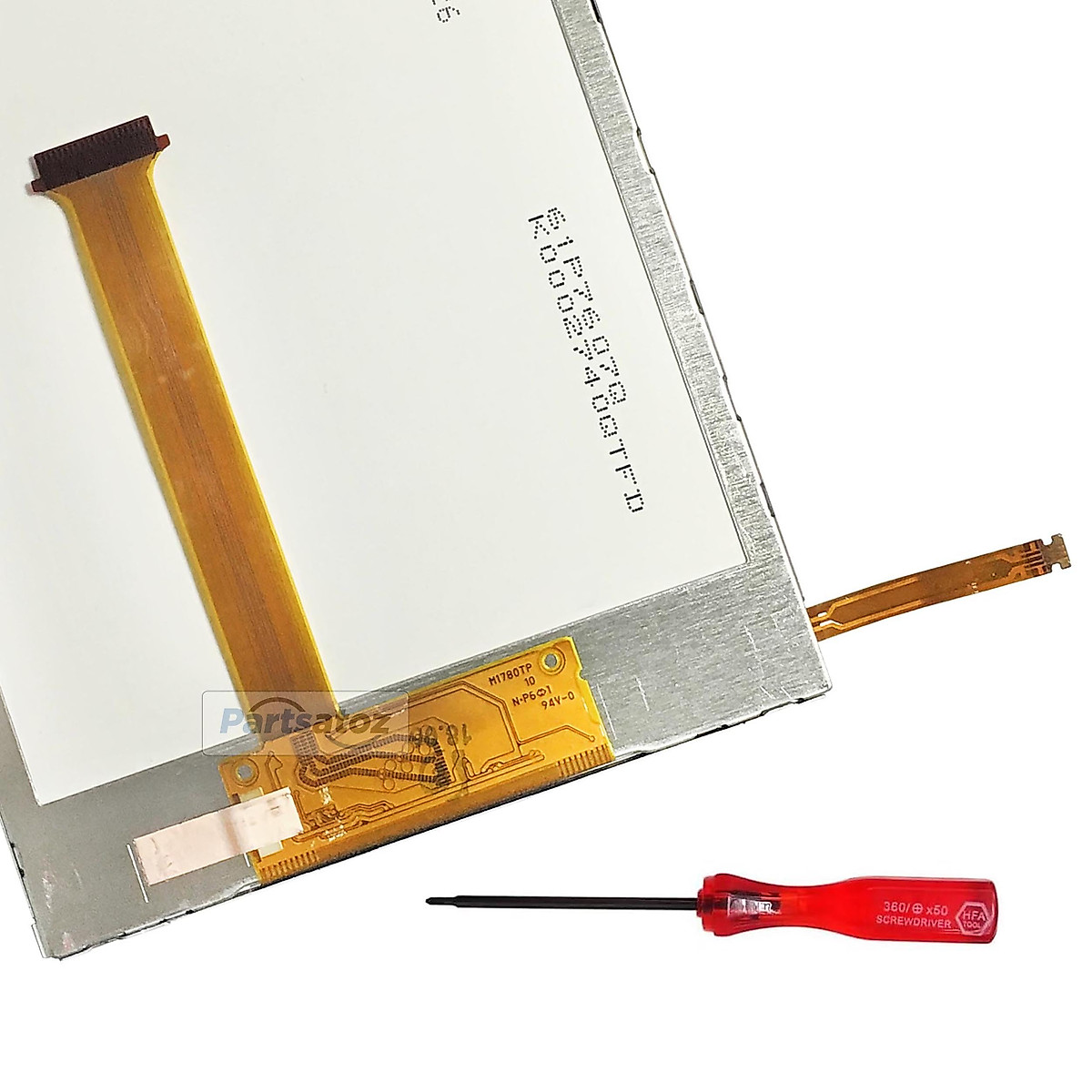 Rinbers Bottom LCD Screen Part Lower Display Replacement for Nintendo New 2DS XL LL Console with Opening Tool