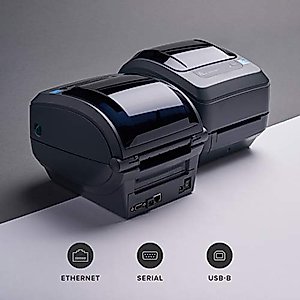 ZEBRA GX420t Thermal Transfer Desktop Printer Print Width of 4 in USB Serial and Ethernet Port Connectivity GX42-102410-000