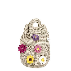 The Sak Dylan Backpack in Crochet, Dual Shoulder Straps, Natural Patch