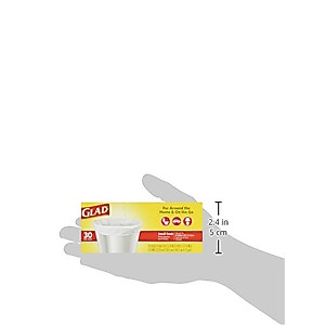 Glad Small Trash Bags - 4 Gallon White Trash Bag - 30 Count