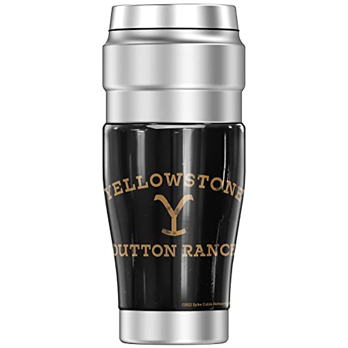 THERMOS Yellowstone OFFICIAL Yellowstone Arched Logo STAINLESS KING Stainless Steel Travel Tumbler, Vacuum insulated & Double Wall, 16oz