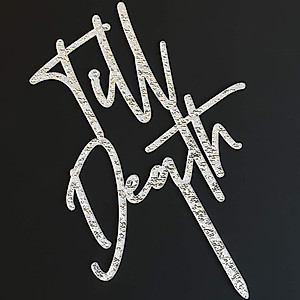 Till Death Cake Topper, Wedding Bridal Shower Engagement Bachelorette Party Decorations, Acrylic Silver Glitter