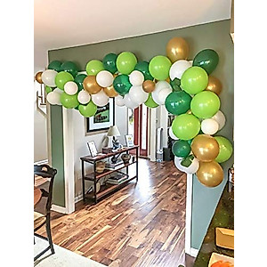 Lime Latex Balloons, 100pcs 12-Inch,Light Green Balloons as Birthday Balloons Baby Shower Jungle Dinosaur Theme Party Decorations, Gender Reveal(with Green Ribbon)