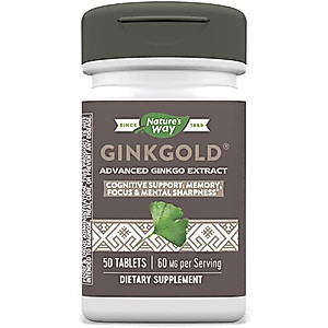 Nature's Way Ginkgold, Supports Memory and Mental Sharpness*, 50 Tablets