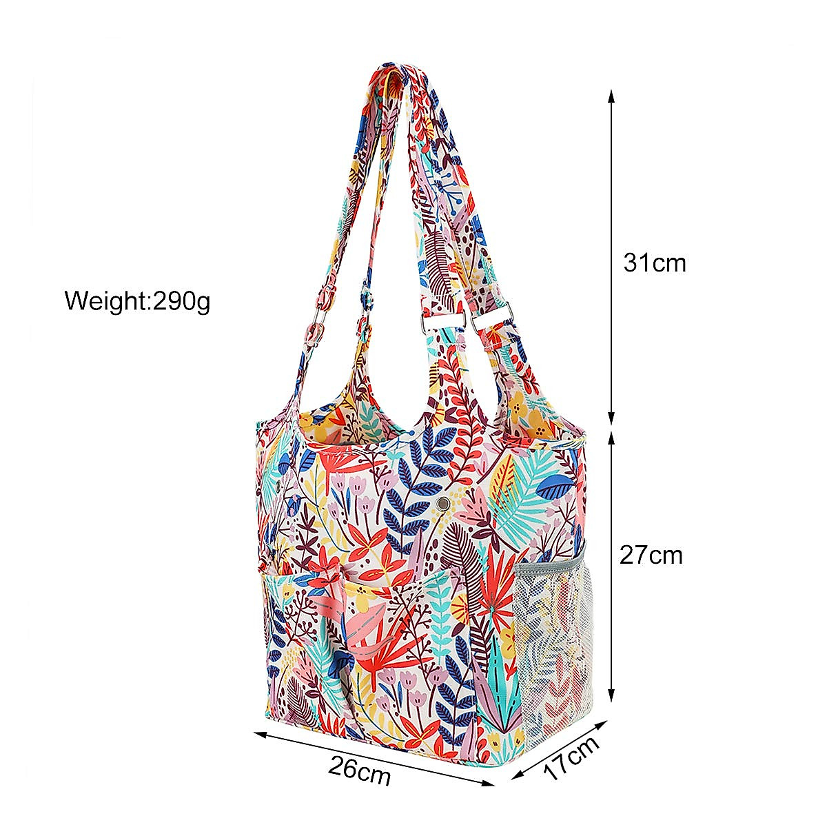 KOKNIT Waterproof Craft Bag, Portable Durable Shoulder Tote Travel & Yarn Bag with Drawstring Closure, Premium Organizer Bag for Yarn and Crafts