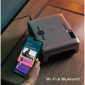 Philips NeoPix Prime One, True HD Projector with Wi-Fi Screen Mirroring, Multimedia Player, Bluetooth Speakers Connection, HDMI