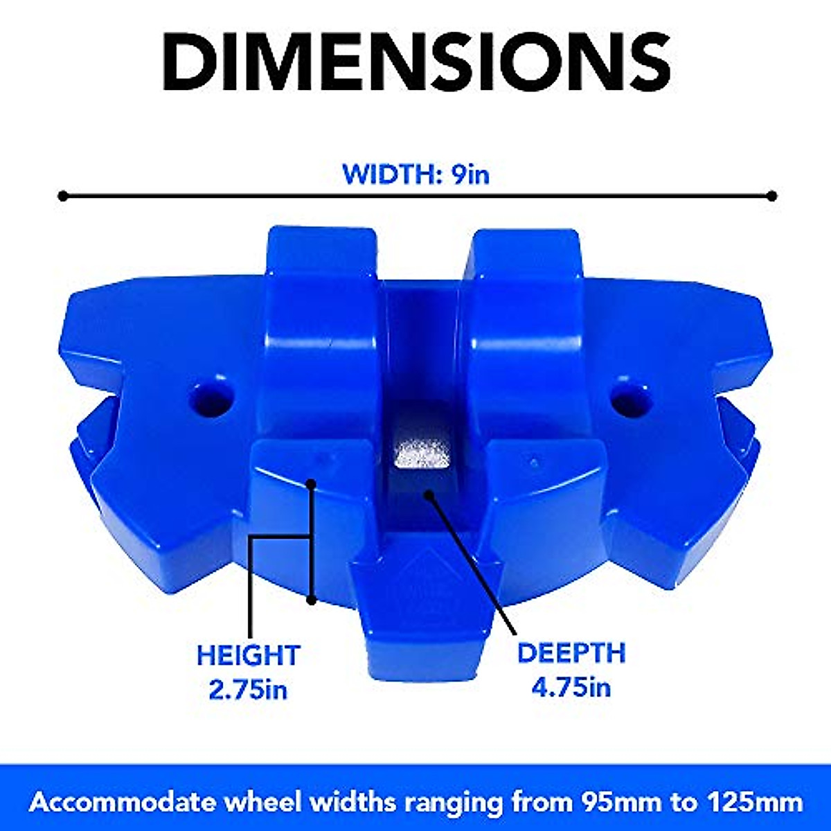 50 Strong Scooter Stand - Fits Most Scooters - Interlocking Offset Extra Stable Base - Blue