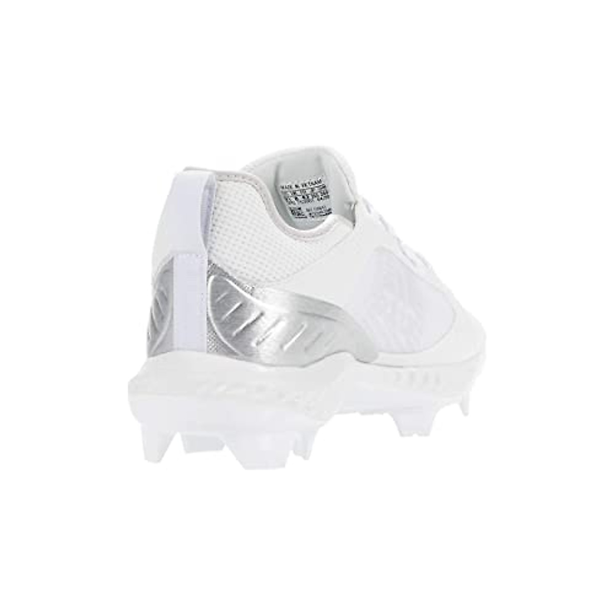 adidas Women's FV9043 Baseball Shoe, Footwear White/Silver Metallic/Grey One, 7