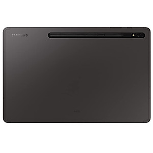 SAMSUNG Samsung Galaxy Tab S8+ Plus w/Low Latency S-Pen (128GB, 8GB) 12.4’’ 120Hz AMOLED, Snapdragon 8 (4nm), All Day Battery, Android 12 Wi-Fi Tablet SM-X800 US Model (Graphite) (Renewed)