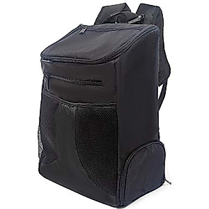 Athletico Golf Cooler Backpack - Soft Sided Insulated Cooler Bag Holds a 12 Pack of Cans or Two Wine Bottles (Black)