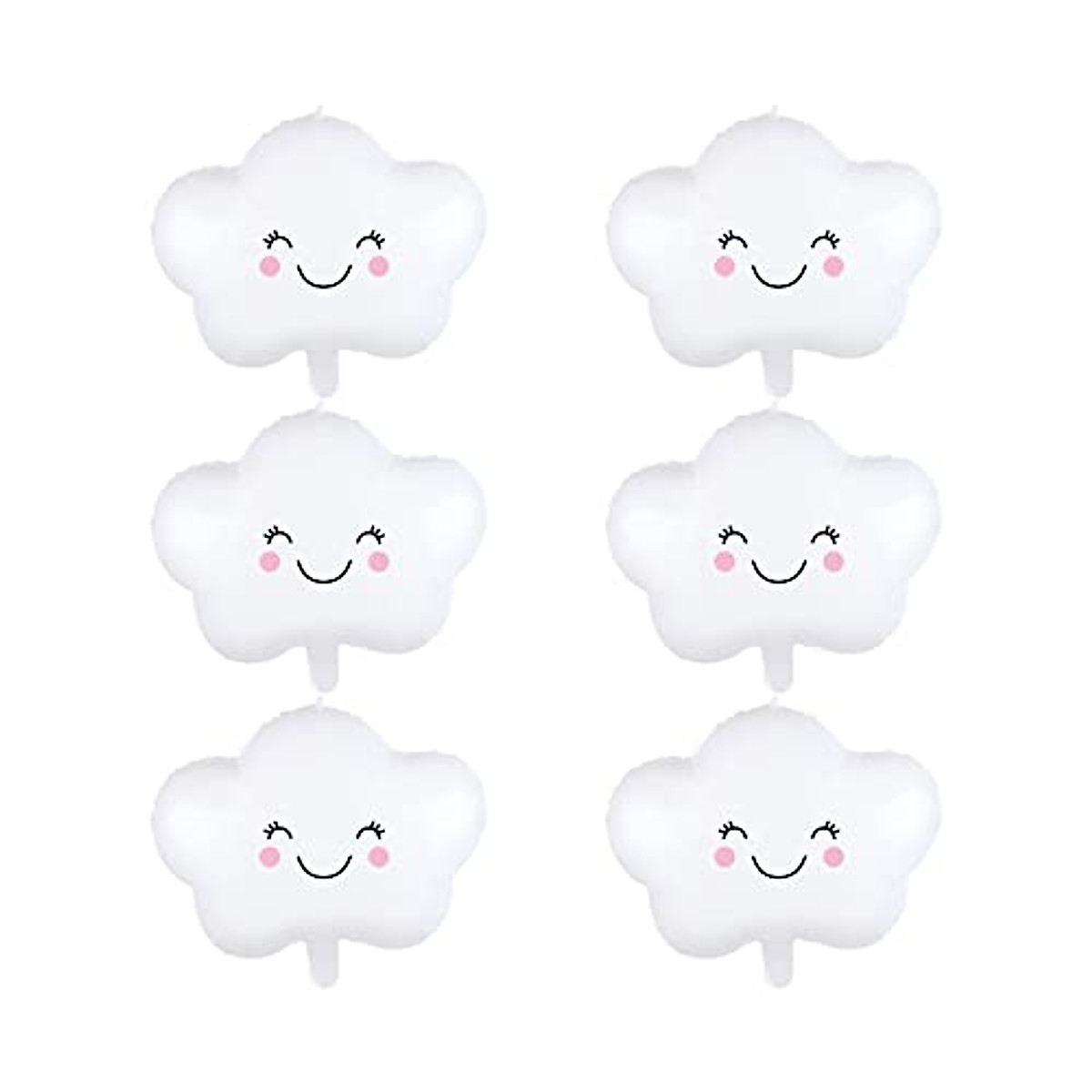 12pcs White Cloud Balloons 18 Inch Mylar Foil Cloud Balloons for Baby Shower Birthday Wedding Party Supplies