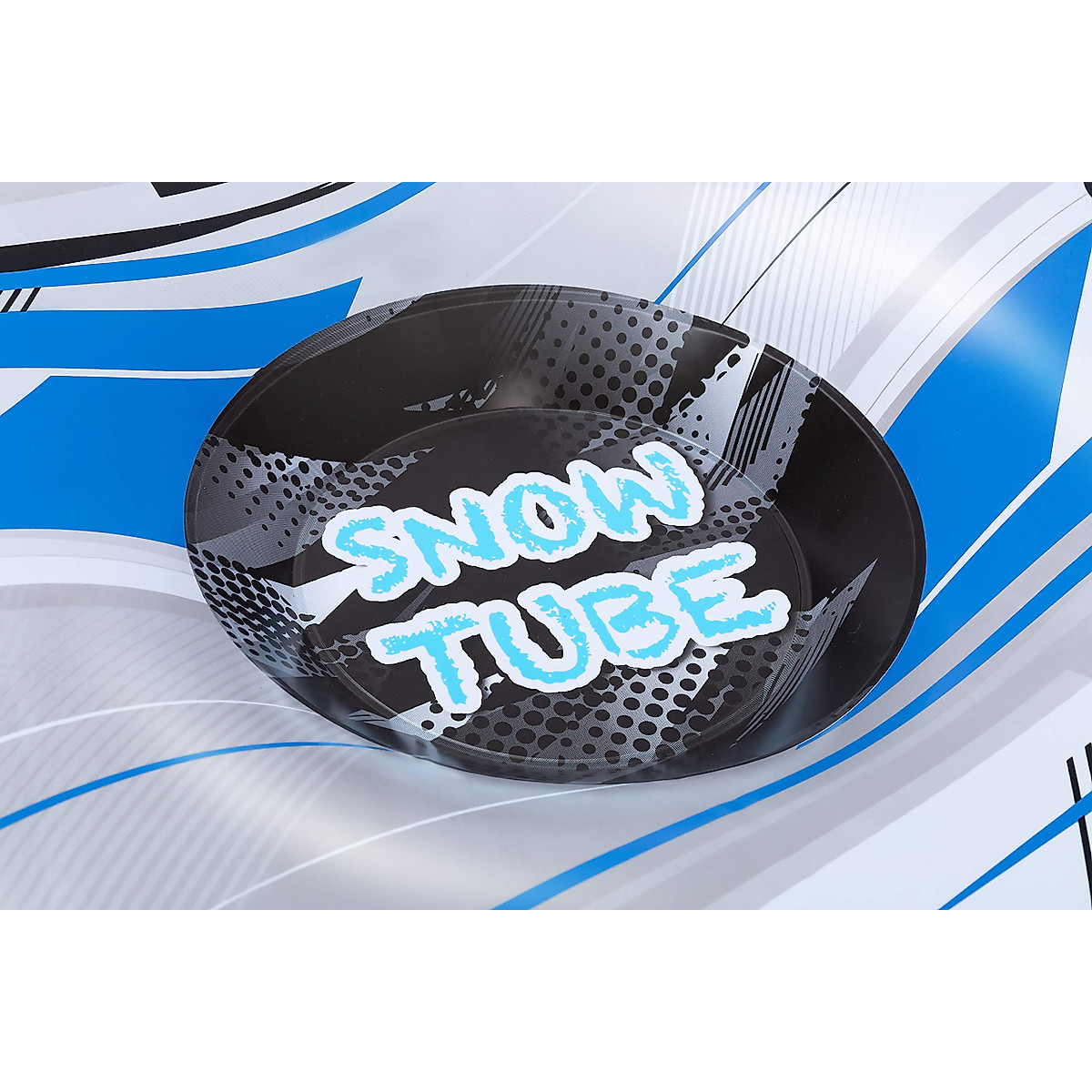 JOYIN 47'' Inflatable Snow Tube, Heavy-Duty Snow Tube for Sledding, Great Inflatable Snow Tubes for Winter Fun and Family Activities (Sliver)