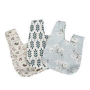 Chezi Women's Cute Pattern Cotton Knot Bag Small Size Canvas Tote (wheat)