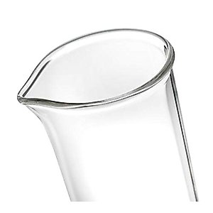 Graduated Cylinder, 100mL - ASTM, Class A - Tolerance ±0.50mL - Protective Collar, Hexagonal Base - Blue Graduations - with Individual Work Certificate - Borosilicate 3.3 Glass - Eisco Labs