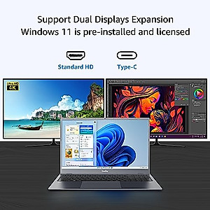 Coolby 15.6inch Windows 11 Laptop, 16GB RAM/1TB NVMe SSD, 1920x1080 IPS Display, Intel N95 Quad Core Laptop Computer, Support 2.4G/5G Hz WiFi, BT, RJ45, Type-c PD 3.0 Charging