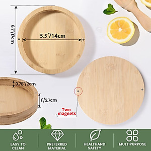 Margarita Salt Rimmer Set with Lid - Bamboo Salt Rimmer for Cocktails - Bar Party Glass Rimmering for Drinks, Cocktail Sugar Rimmer, Margarita Salt Container for Bar Salt and Sugar Rimmer Spice Box