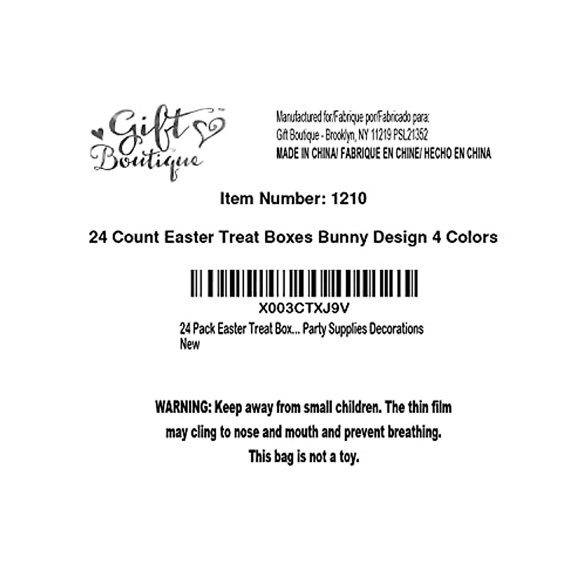 24 Pack Easter Treat Boxes Bunny Cardboard Favor Boxes with Handle Bunnies Rabbit Ears Basket Containers Candy Cookie Goody Gift Box Holder for Spring Kids School Classroom Party Supplies Decorations