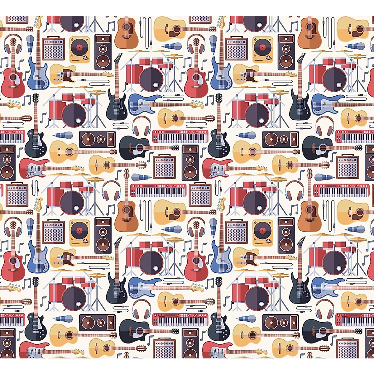 Stesha Party Musical Gift Wrap, Music Present Wrapping Paper - 30 x 20 Inch (3 Sheets)