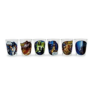 Silver Buffalo Star Wars Original Trilogy 2-Ounce Mini Shot Glasses | Set of 6