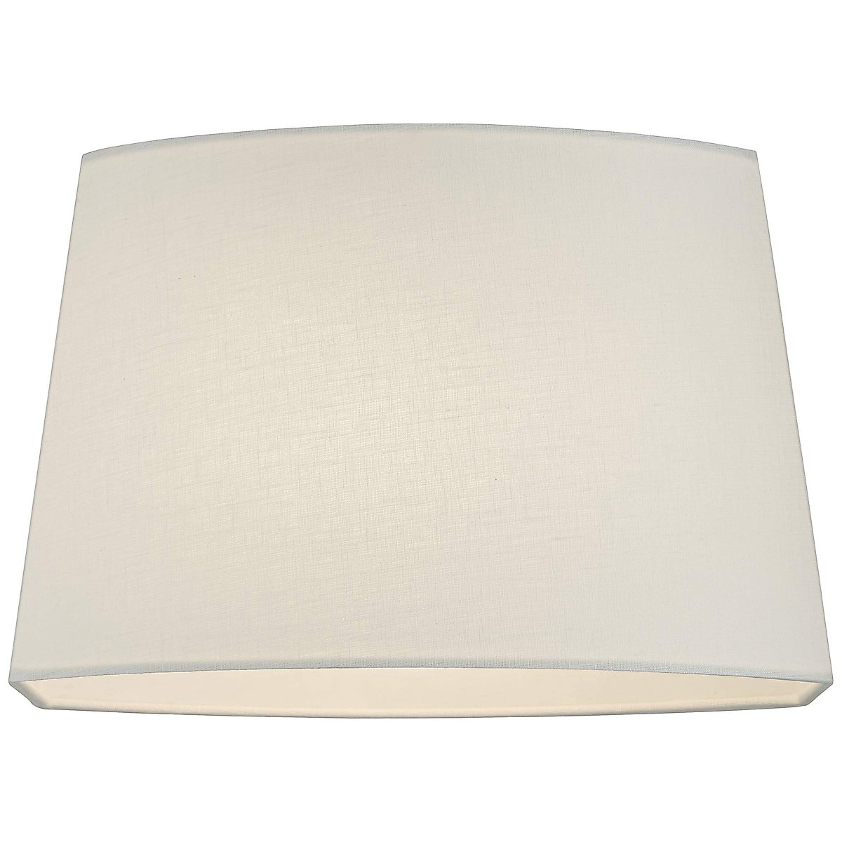White Medium Modified Oval Lamp Shade 12.5" Wide and 10" Deep at Top x 15" Wide and 11" Deep at Bottom x 10" High (Spider) Replacement with Harp and Finial - Springcrest