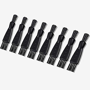 8 Pieces Shaver Brush Razor Cleaning Brush Electric Double Sided Trimmer Shaver Brush Cleaner Set Nylon Bristles PP Handle