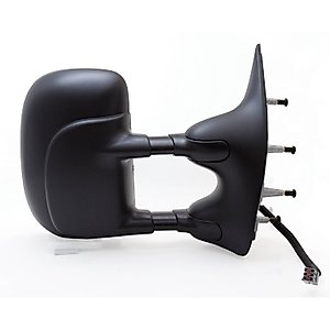 Fit System Passenger Side Towing Mirror for Ford Econoline Van, textured black, extendable, foldaway, Power