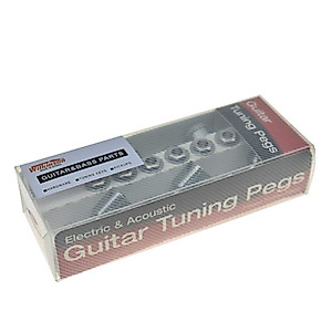 Wilkinson Locking Tuners 3x3 Full Size Locking Guitar Tuners Tuning Keys Pegs Guitar Machine Heads for Les Paul or Acoustic Guitars Chrome