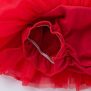 Baby Girls Tutu Skirt, Infant Tulle Tutus, Newborn Soft Skirts for Toddlers Red