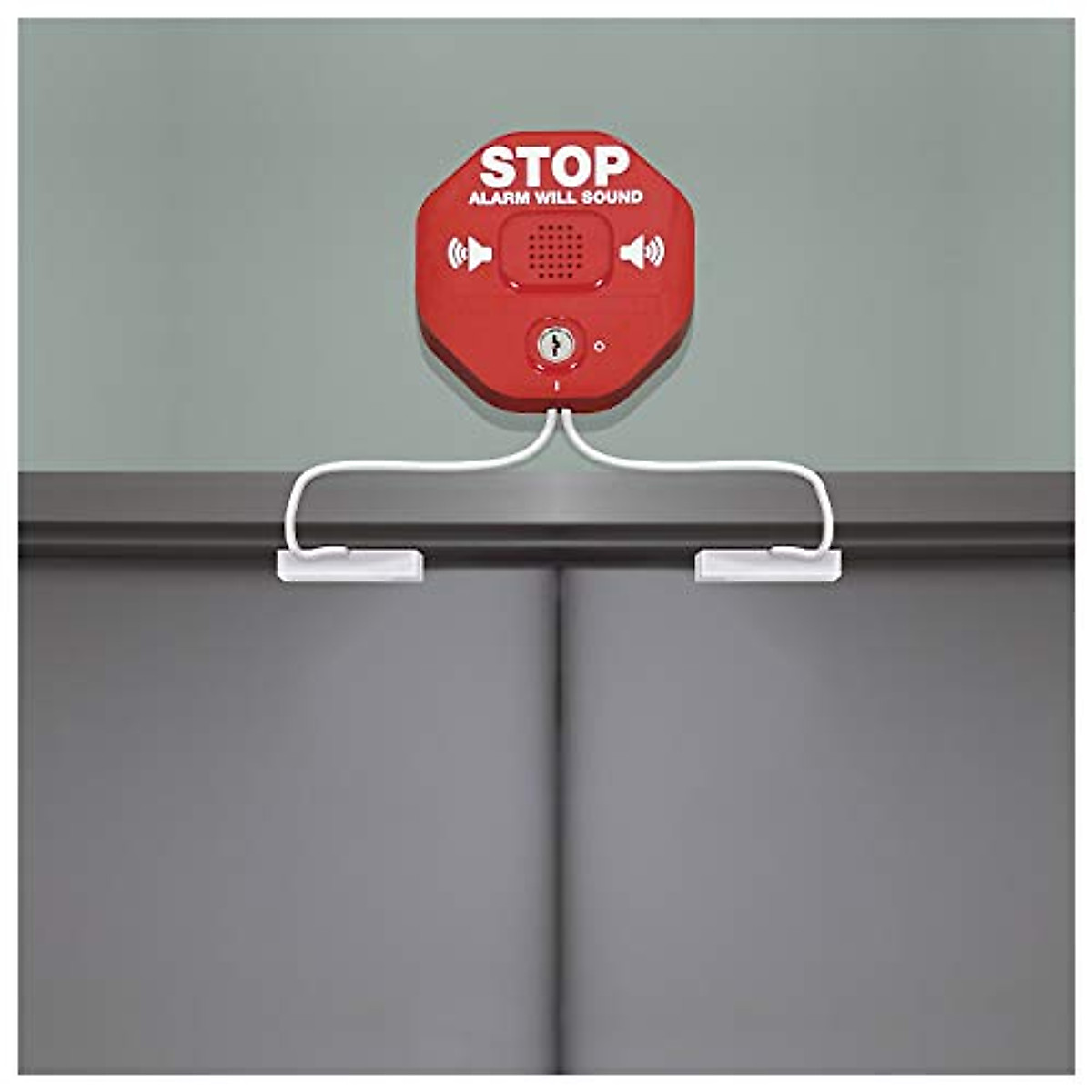 Safety Technology International, Inc. STI-6402 105 dB Exit Stopper® Multifunction Door Alarm & SmartSign "Emergency Exit Only - Security Alarm Will Sound If Door Is Opened" Bilingual Sign | 10" x 14"