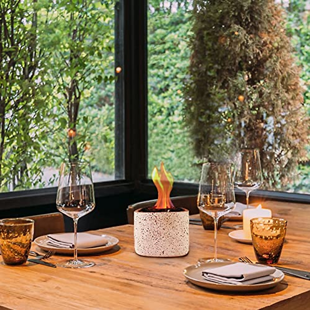 Tabletop Fire Pit, Jionme Mini Fire Pit 10.5" Portable Fireplace for Indoor Outdoor Use, Fire Pit Lightweight,Ideal for Mom,Birthday Gift Ideas for Friends