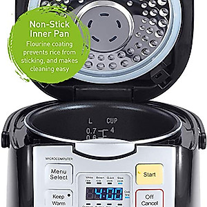 Panasonic SR-ZC075K 4-Cups (Uncooked) Rice Cooker & Multi-Cooker, Black