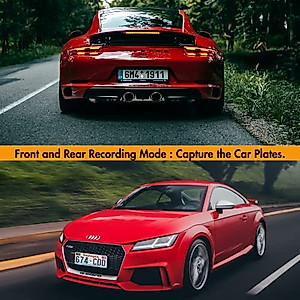 4K Dual Dash Cam Front and Rear 4K+2K, GPS, Dash Camera for Cars with 2.2 Inches IPS Screen, Car Camera Driving Recorder with Night Vision, 170° Wide Angle, Parking Mode, SD Card Included