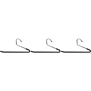 Whitmor Chrome & Foam Slack Hangers, S/3, Black, 0.46 x 14.375 x 6.5 inch